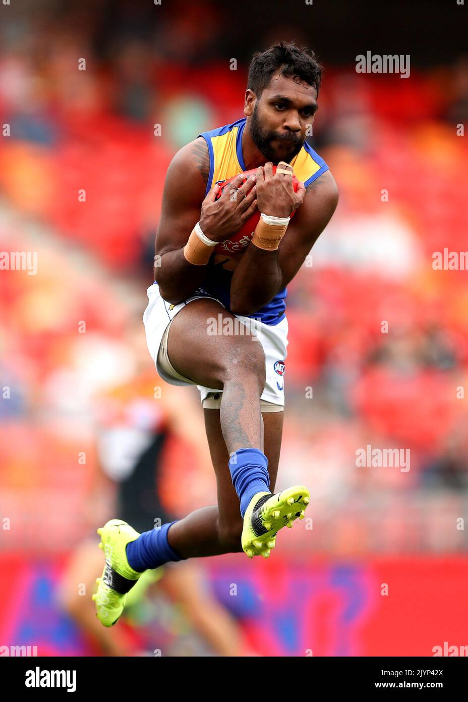 Liam Ryan of the Eagles grabs a mark during to the Round 10 AFL match ...