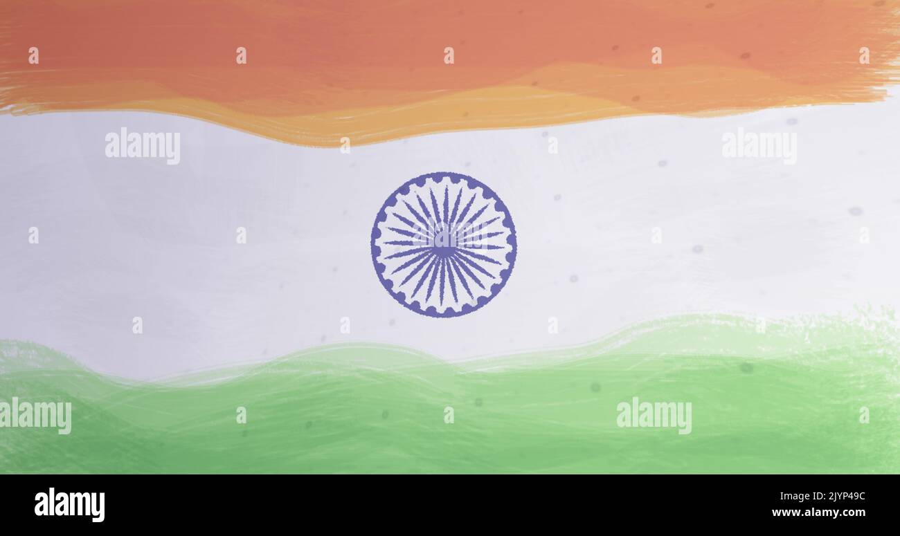Composition of covid 19 cells and statistics over indian flag Stock ...