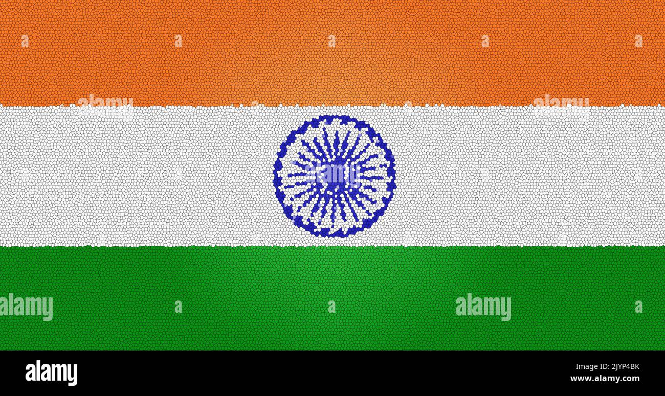 Composition of covid 19 cells over indian flag Stock Photo - Alamy