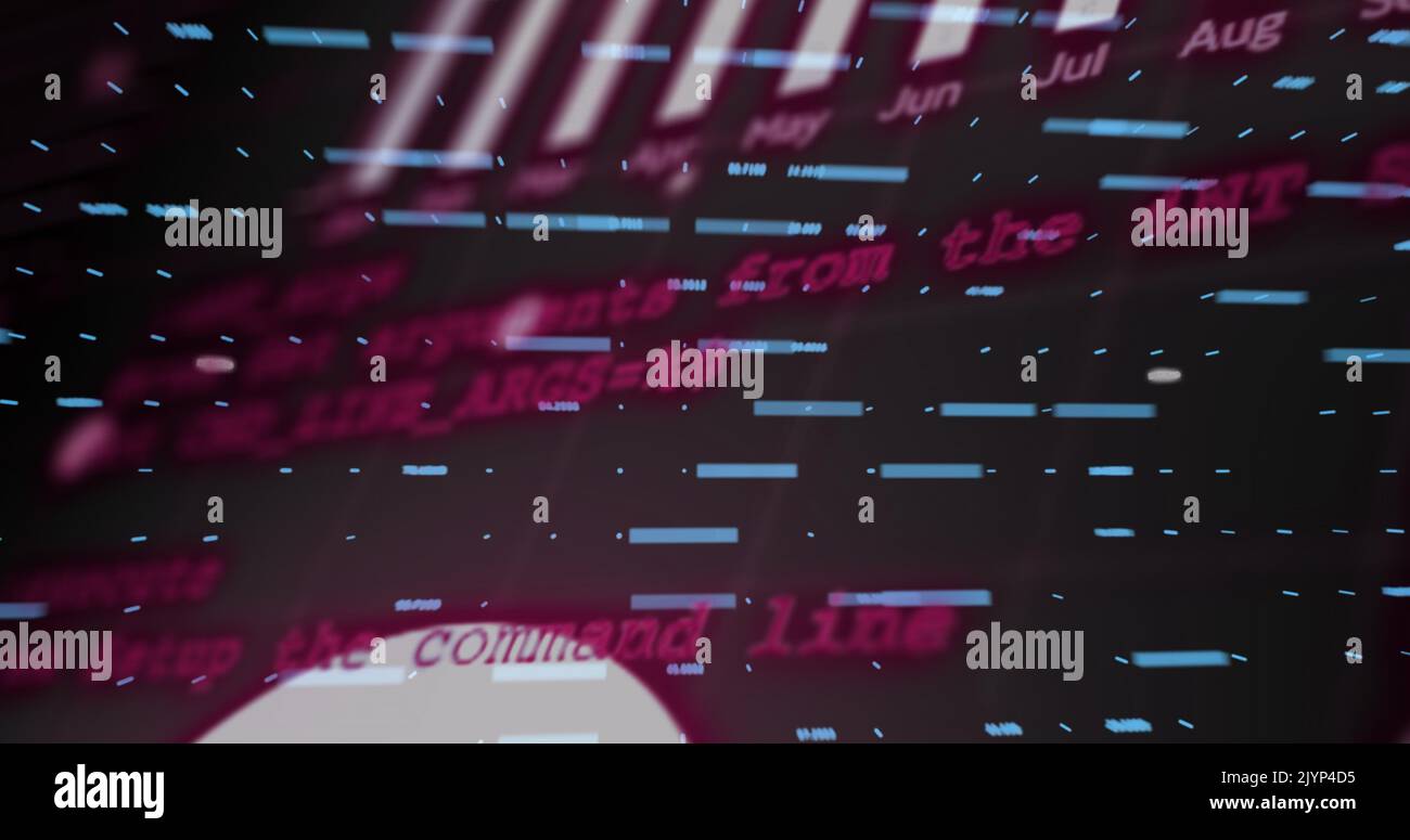 Image of digital data processing over clack background Stock Photo - Alamy