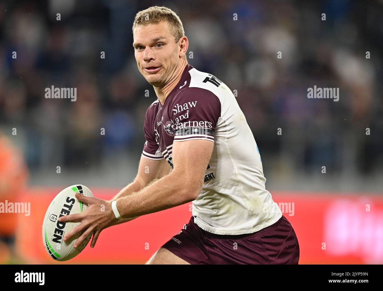 Tom Trbojevic of the Sea Eagles during the Round 11 NRL match between ...