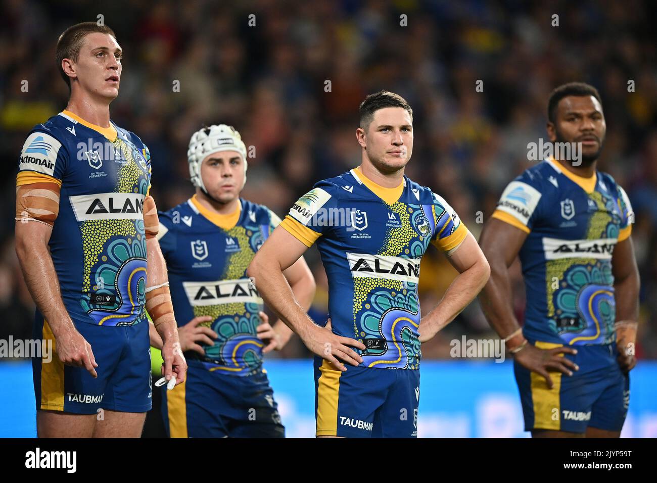Mitchell Moses of the Eels reacts during the Round 11 NRL match between ...