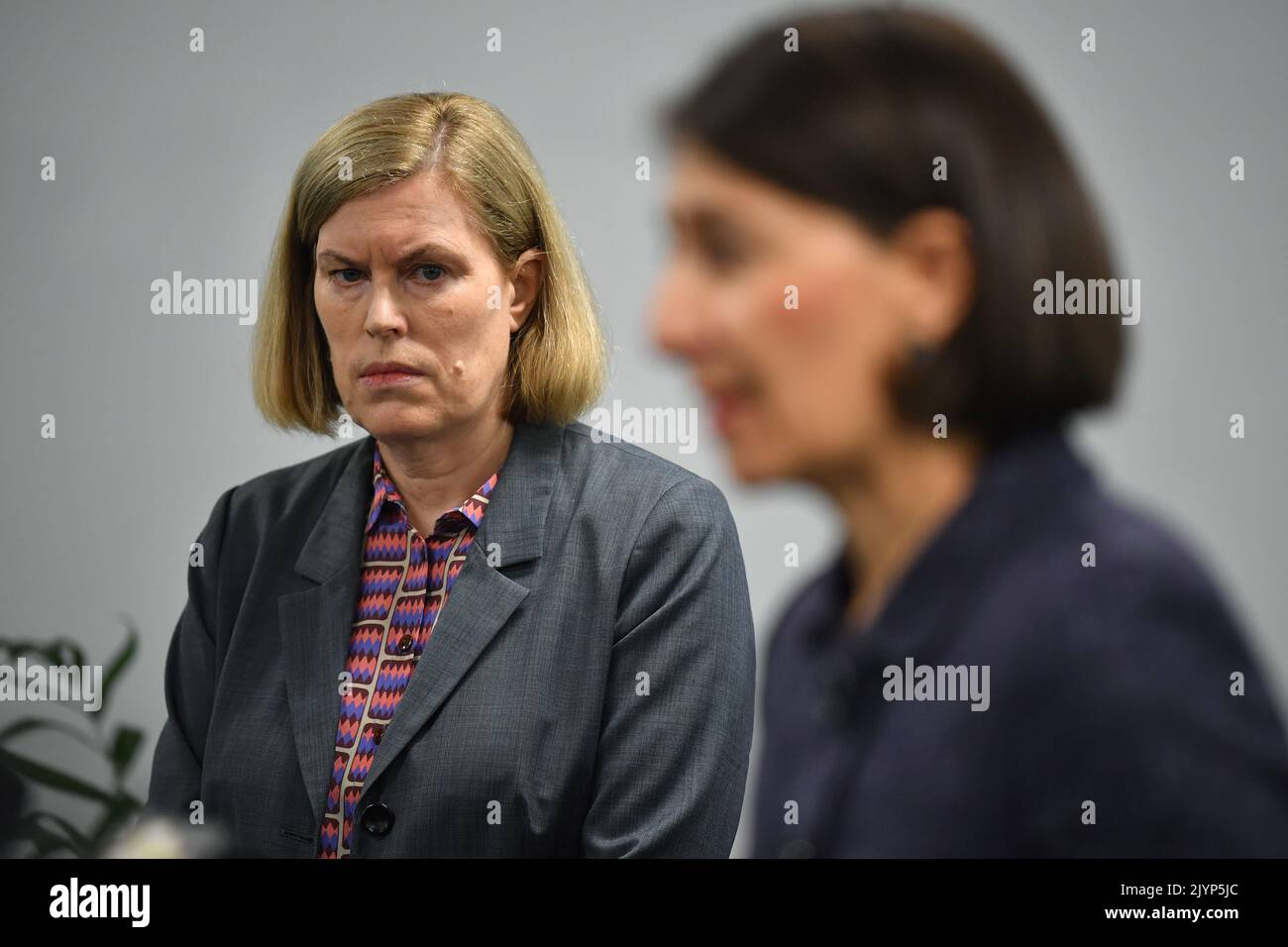 NSW Chief Health Officer Dr Kerry Chant looks on as NSW Premier Gladys ...