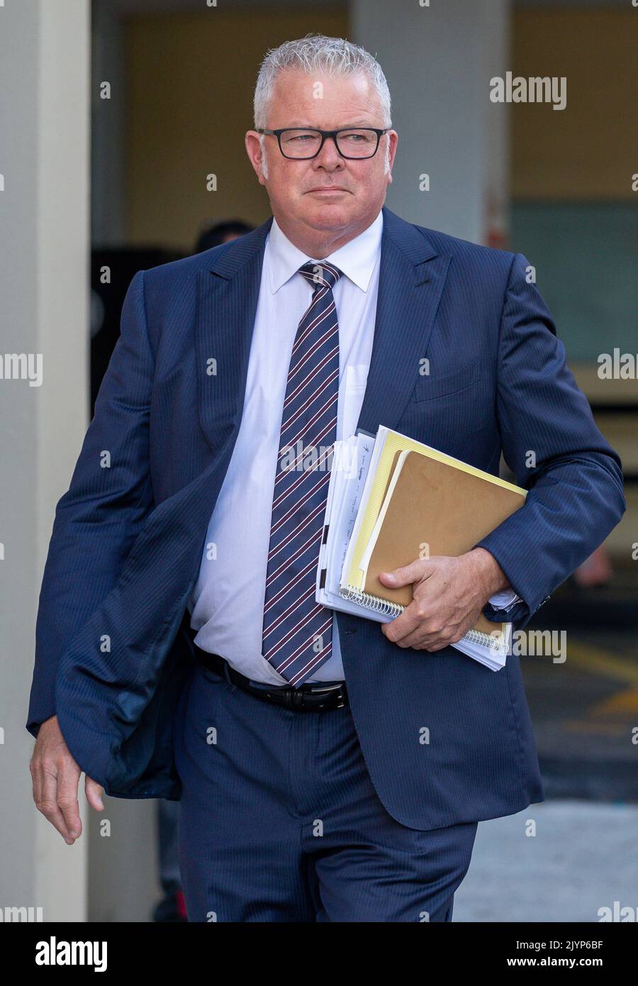 Former West Australian treasurer Troy Buswell arrives at the Perth ...