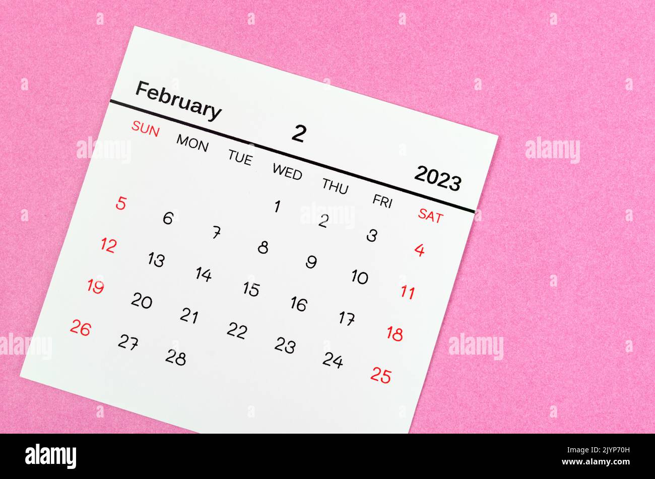 February 2023 Monthly calendar for 2023 year on pink background Stock ... February 2023 Monthly calendar for 2023 year on pink background Stock ...