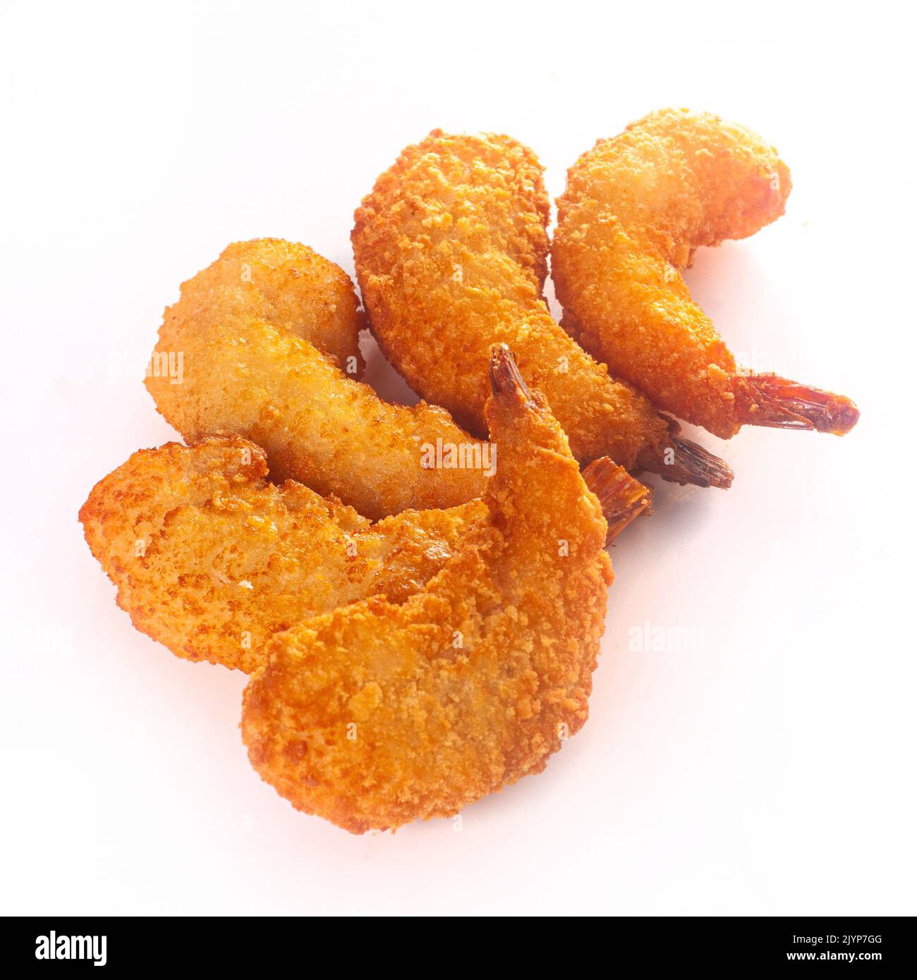 Delicious ready to eat shrimp deep fried snack on white background ...