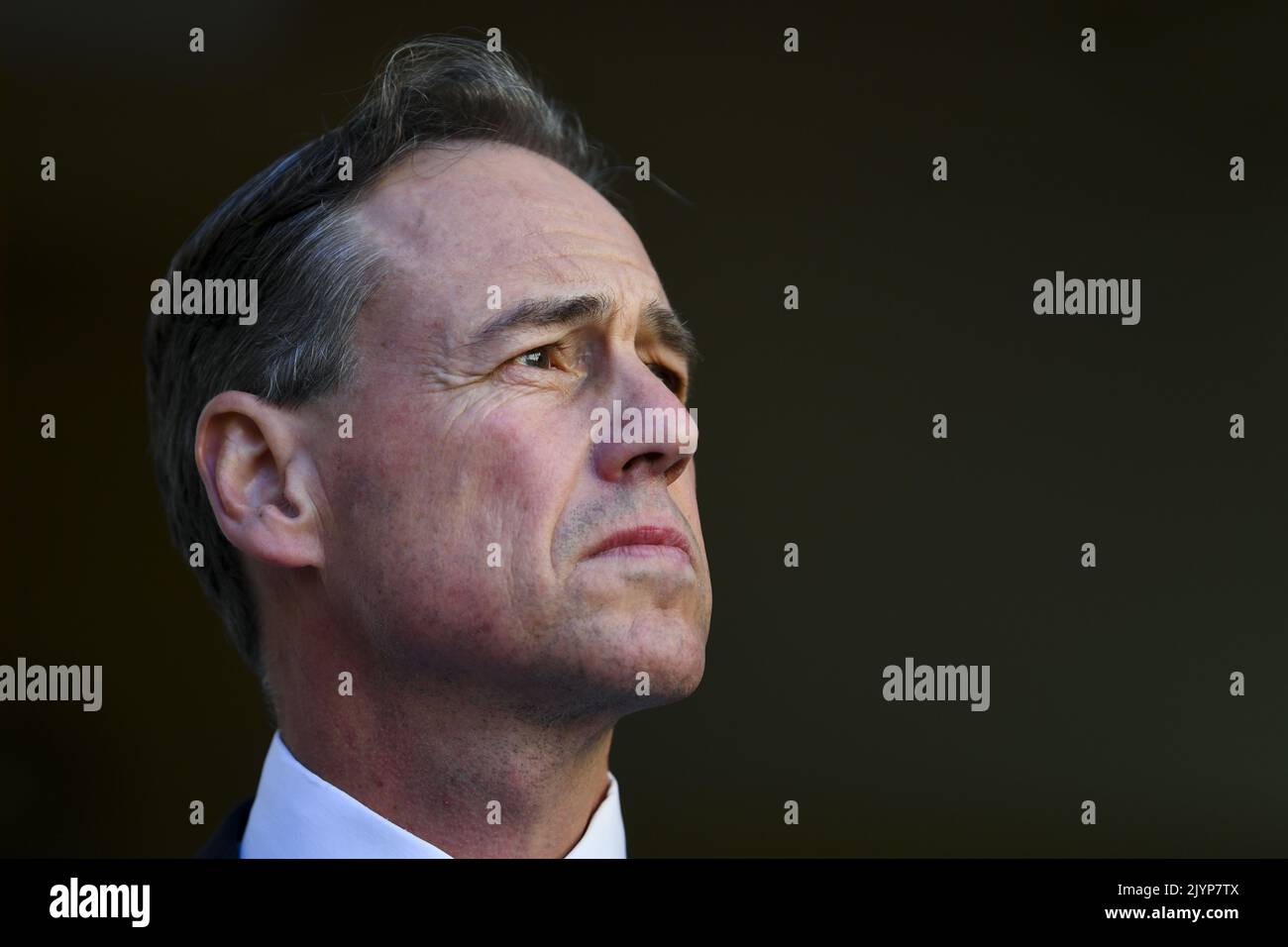 Australian Health Minister Greg Hunt speaks during a press conference ...