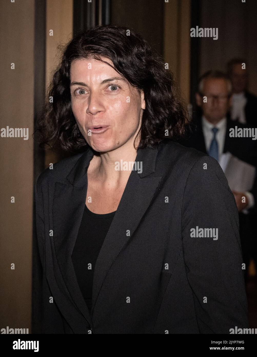 Sue Chrysanthou leaving the Federal Court of Australia, in Sydney ...
