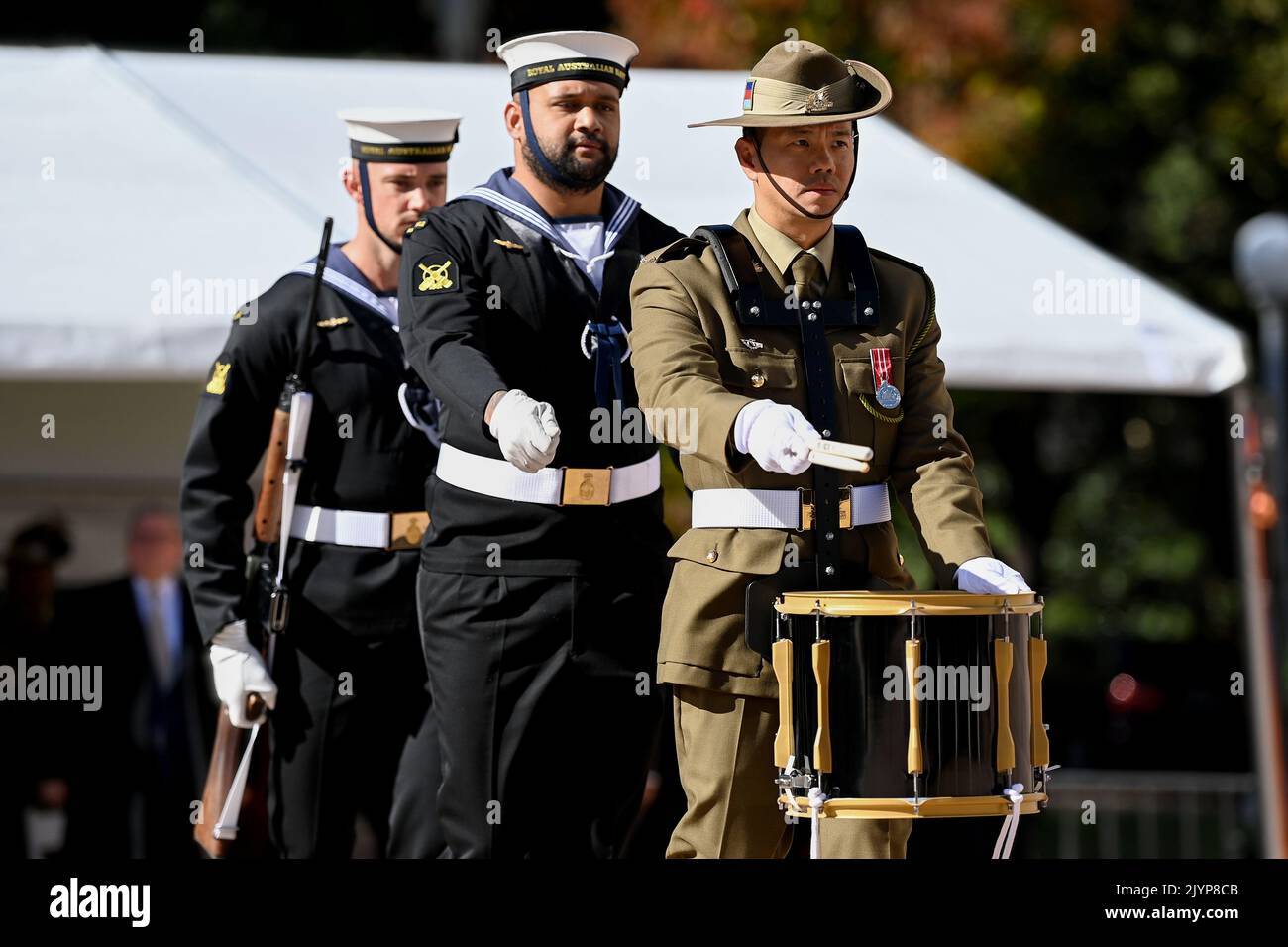 Australian Defence Force (ADF) personnel are seen during the 15th ...