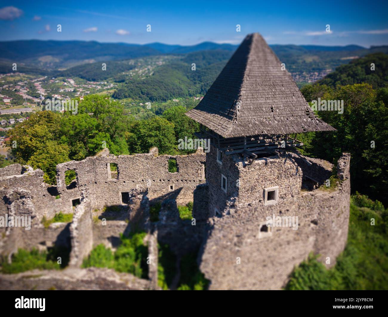 ruins of old medieval castle, Middle Ages Stock Photo - Alamy