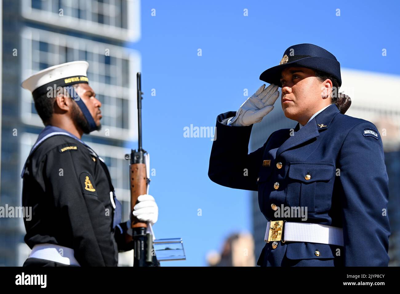 Australian Defence Force (ADF) personnel are seen during the 15th ...