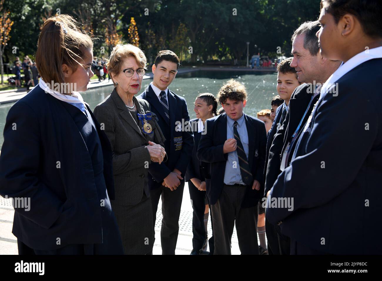 Governor of New South Wales Margaret Beazley (second from left) speaks ...