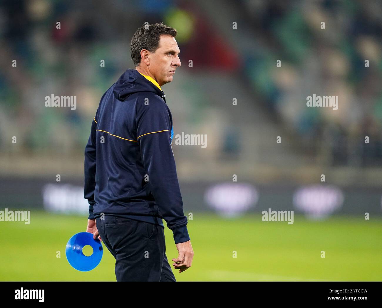 Western Force coach Tim Sampson is seen ahead of the Round 3 Trans ...