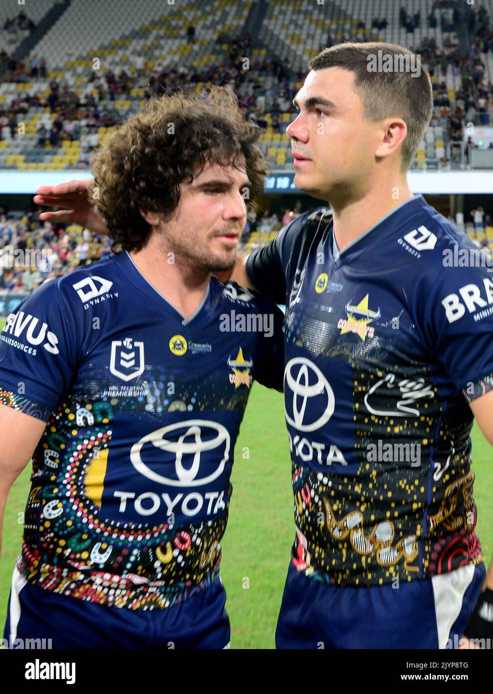 (L) Cowboys Jake Granville with Cowboys Jake Clifford during the Round ...