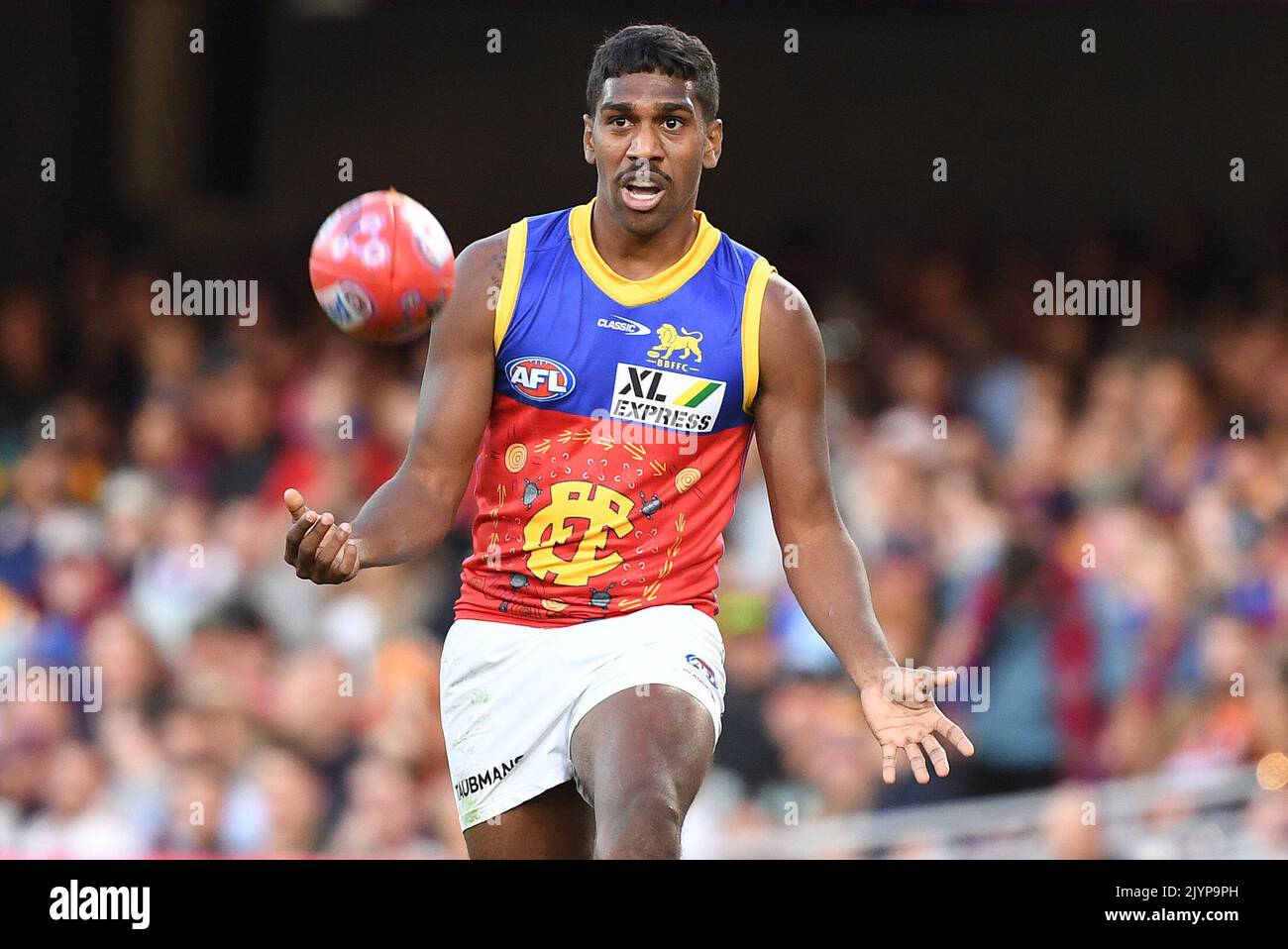 Keidean Coleman of the Lions during the Round 11 AFL match between the ...