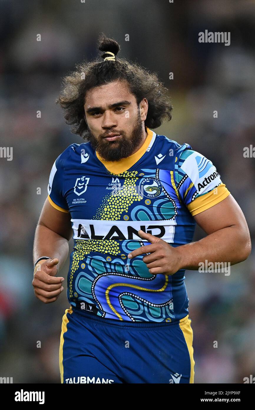 Isaiah Papalii of the Eels heads for the sin bin during the Round 12 ...
