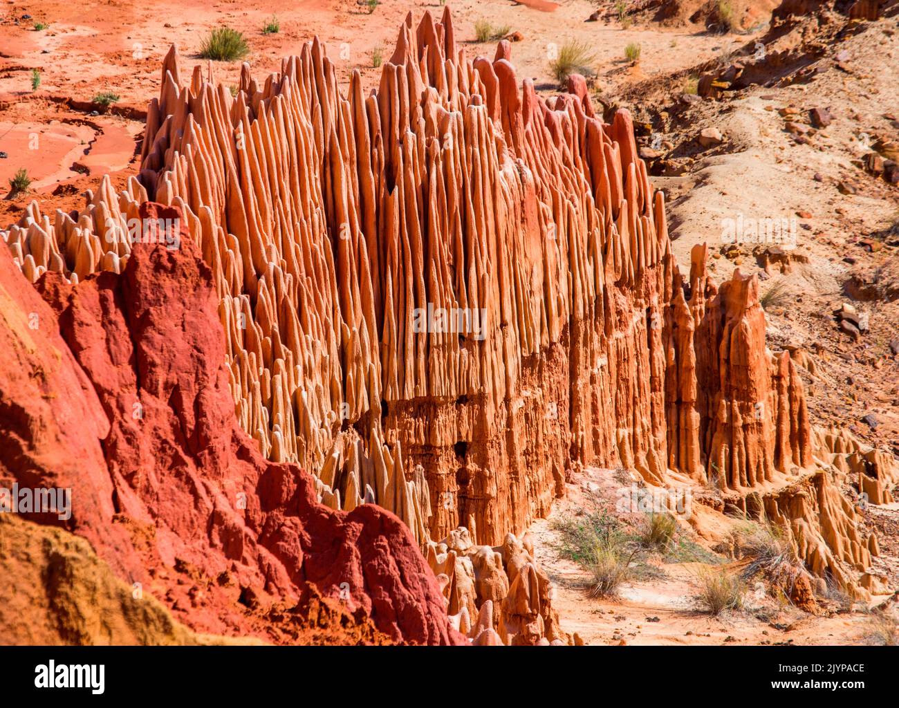 Red Tsingy. Typical landscape. Madagascar Stock Photo - Alamy