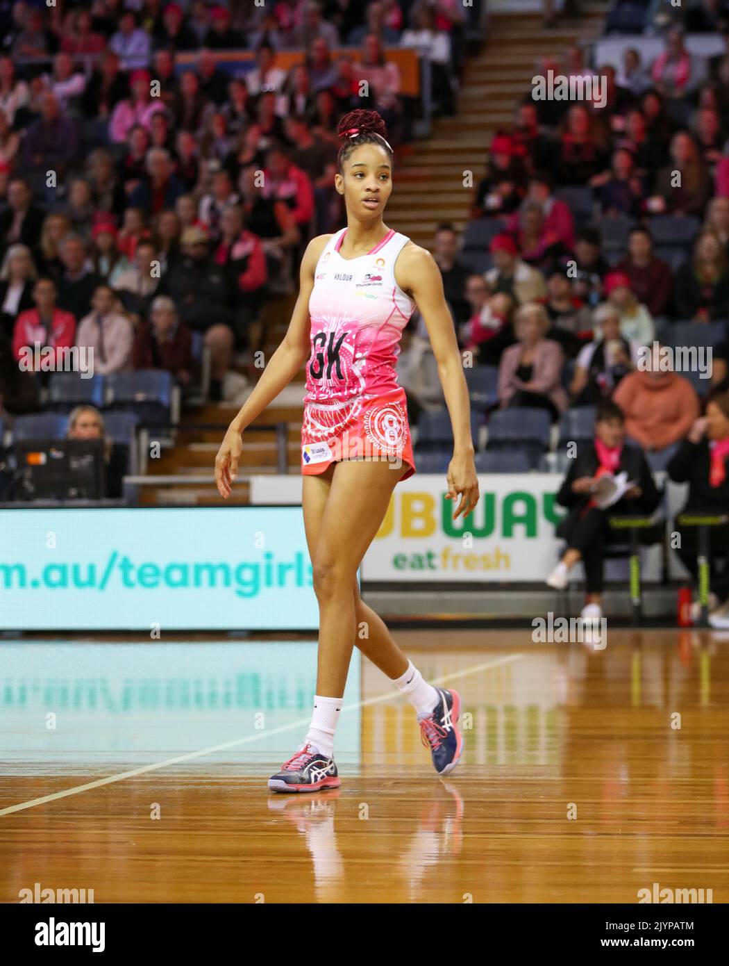 Shamera Sterling of the Thunderbirds wearing indigenous round shoes ...