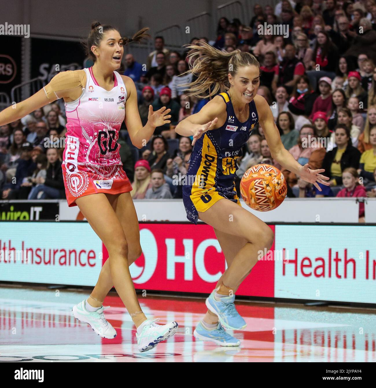 Matilda Garrett of the Thunderbirds and Cara Koenen of the Lightning ...