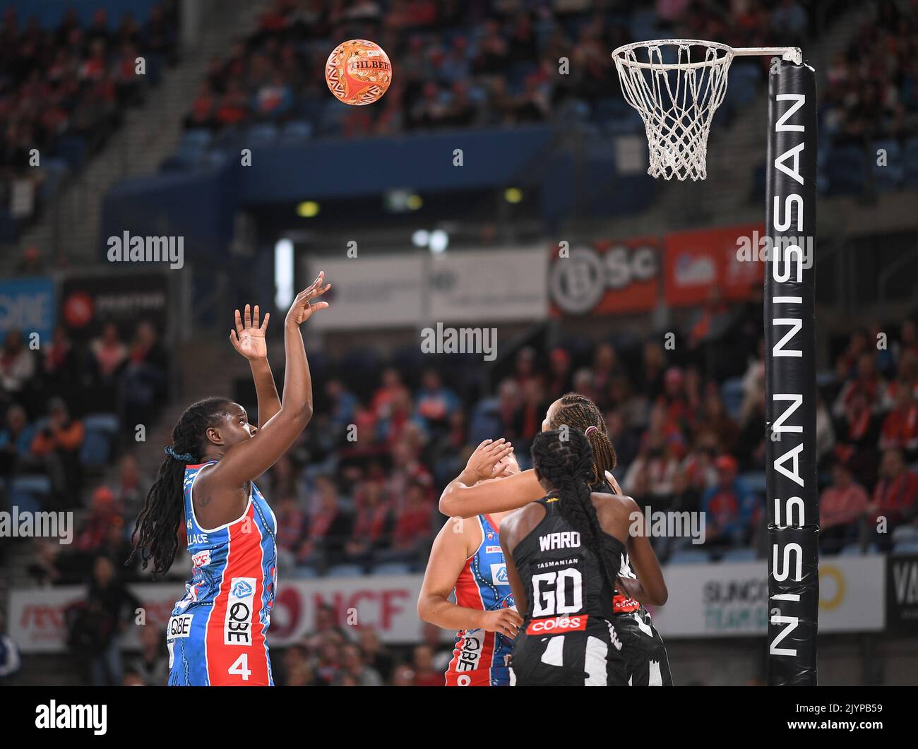 Sam Wallace of the Swifts in action during the Round 5 Super Netball ...
