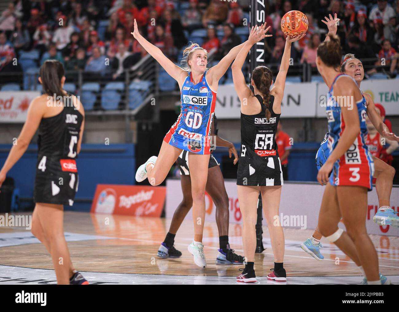 Maddy Turner of the Swifts in action during the Round 5 Super Netball ...