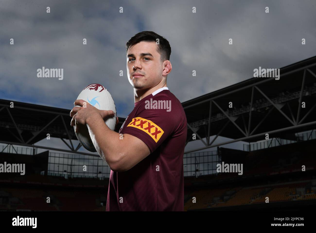 Reed Mahoney is seen posing for a photograph at Suncorp Stadium after ...