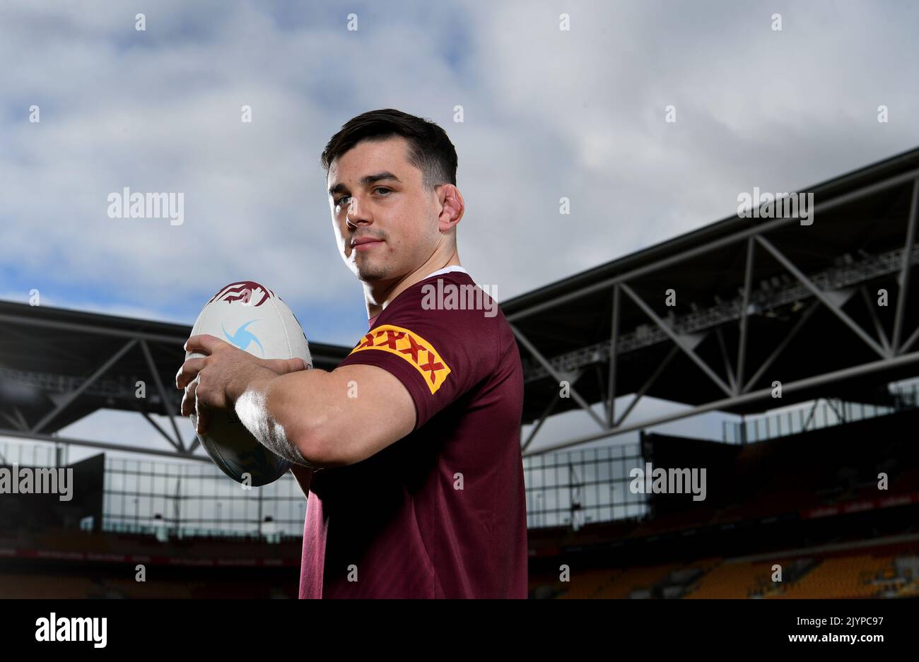Reed Mahoney is seen posing for a photograph at Suncorp Stadium after ...