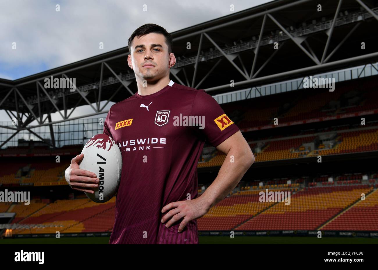 Reed Mahoney is seen posing for a photograph at Suncorp Stadium after ...