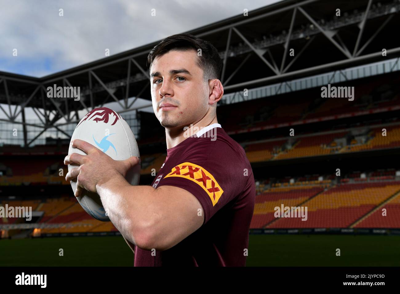 Reed Mahoney is seen posing for a photograph at Suncorp Stadium after ...