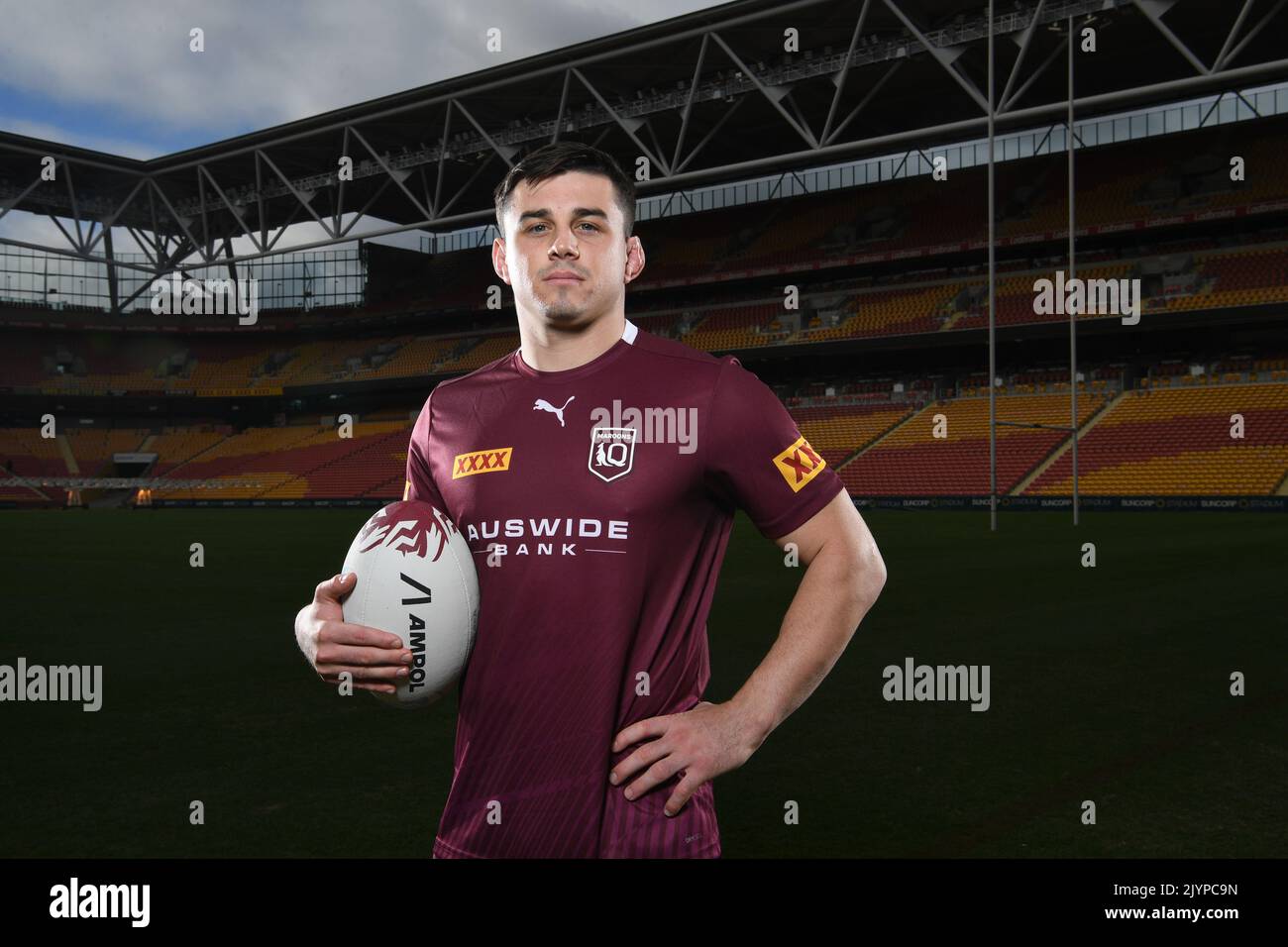 Reed Mahoney is seen posing for a photograph at Suncorp Stadium after ...