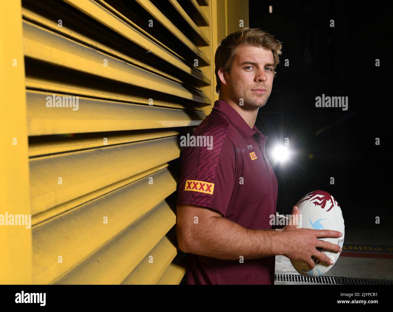 Christian Welch is seen posing for a photograph at Suncorp Stadium ...