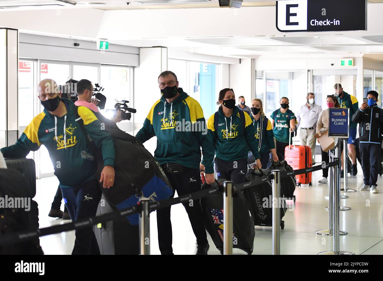 Members of the Aussie Spirit, Australia’s Olympic softball team depart ...