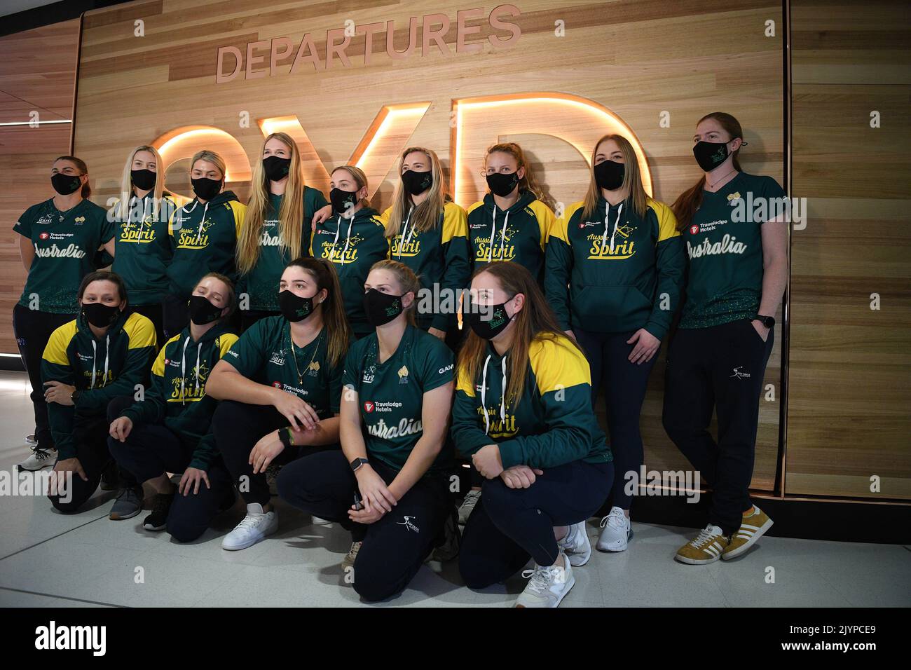 Members of the Aussie Spirit, Australia’s Olympic softball team depart ...
