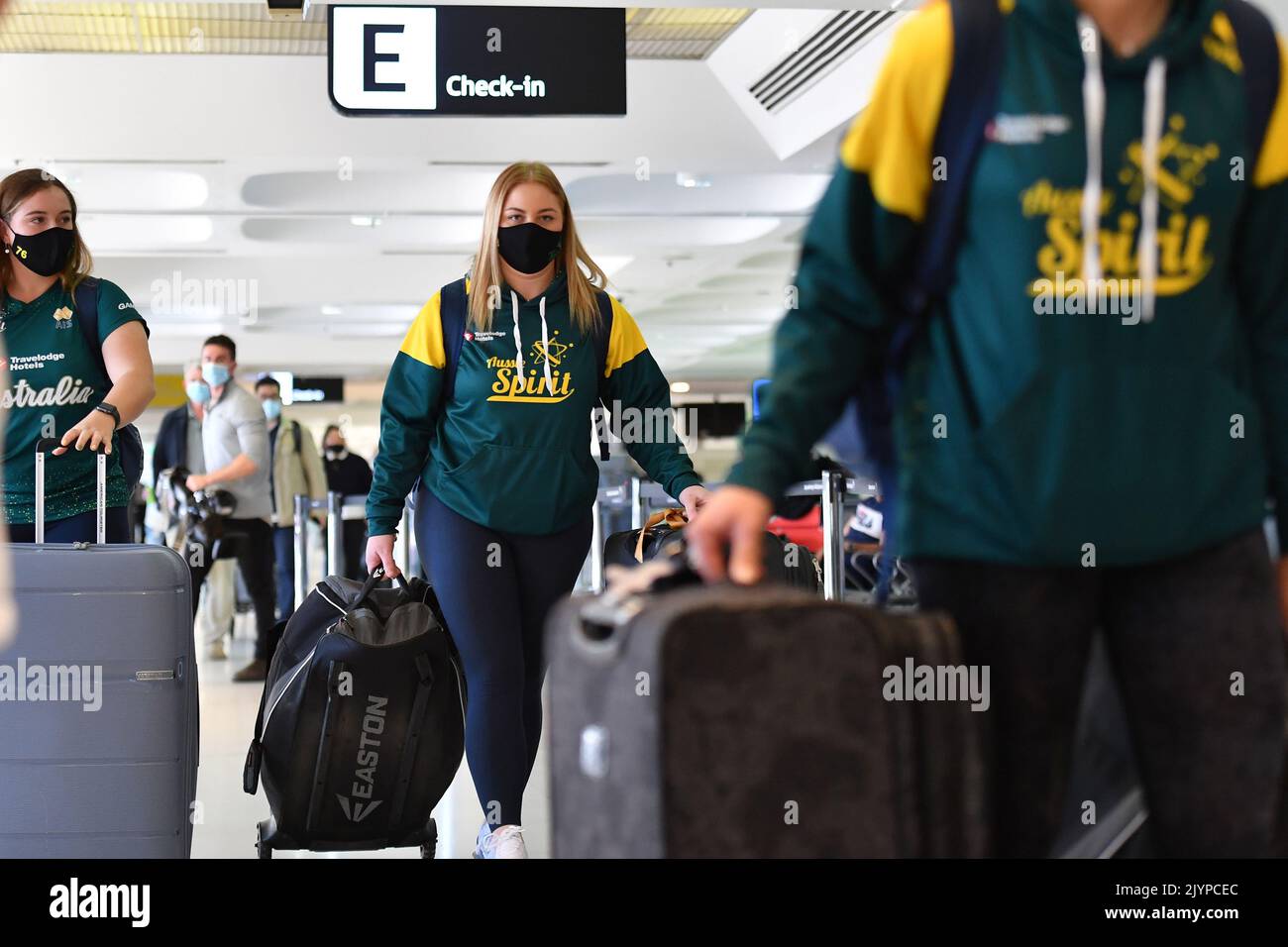 Members of the Aussie Spirit, Australia’s Olympic softball team depart ...