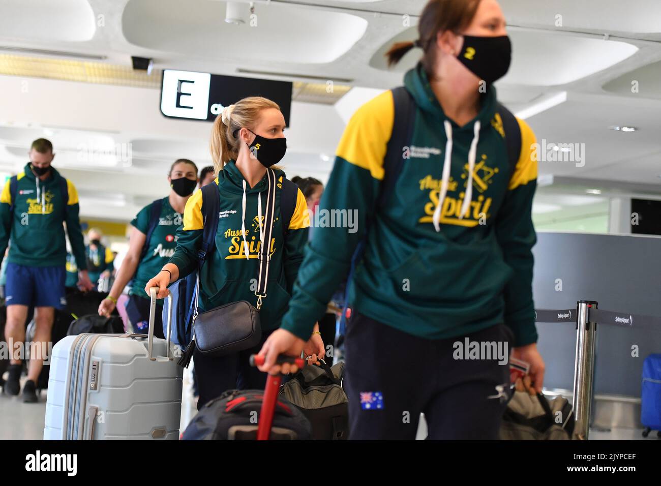 Members of the Aussie Spirit, Australia’s Olympic softball team depart ...