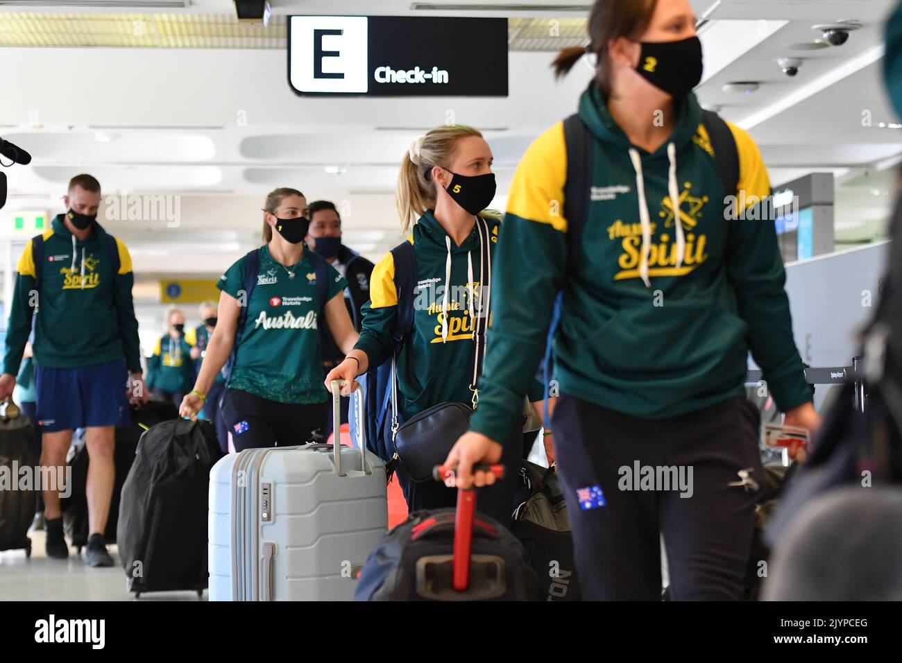 Members of the Aussie Spirit, Australia’s Olympic softball team depart ...