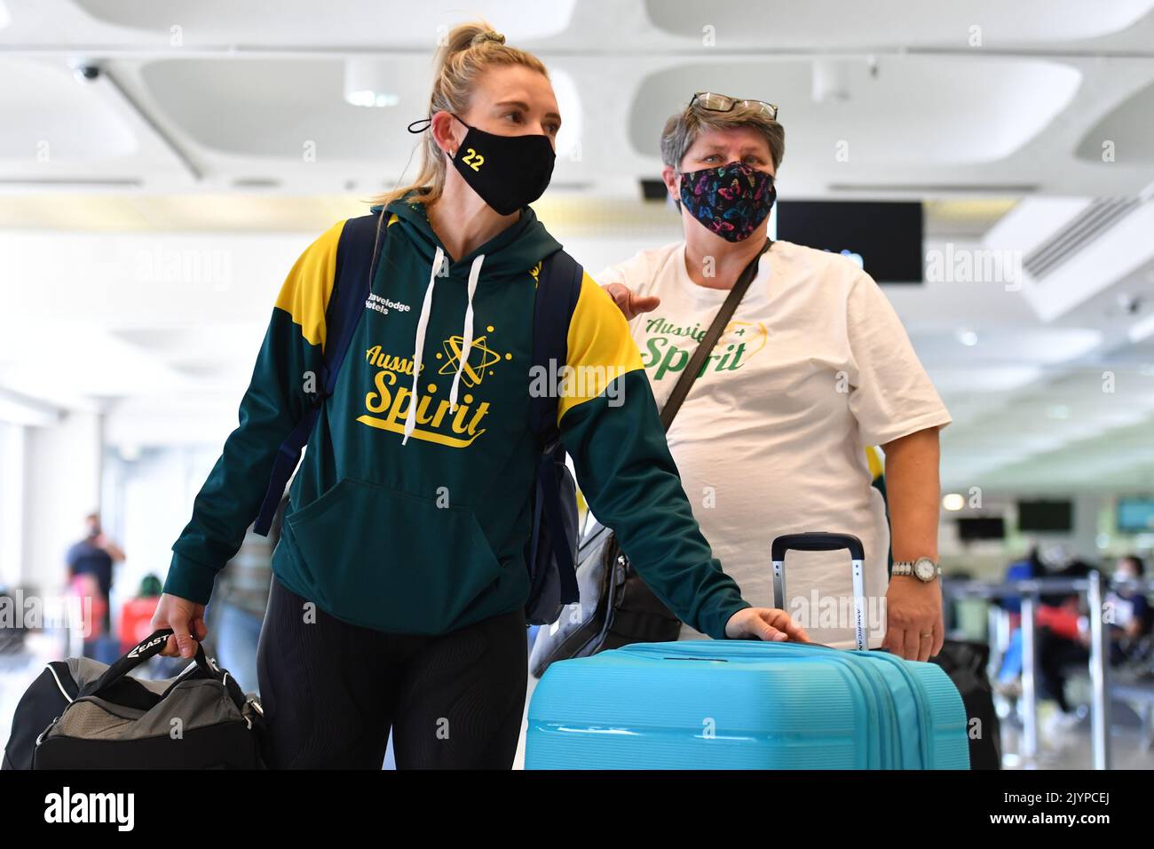 Members of the Aussie Spirit, Australia’s Olympic softball team depart ...