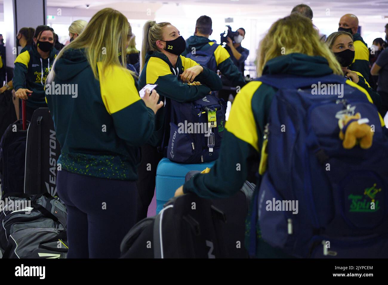 Members of the Aussie Spirit, Australia’s Olympic softball team depart ...