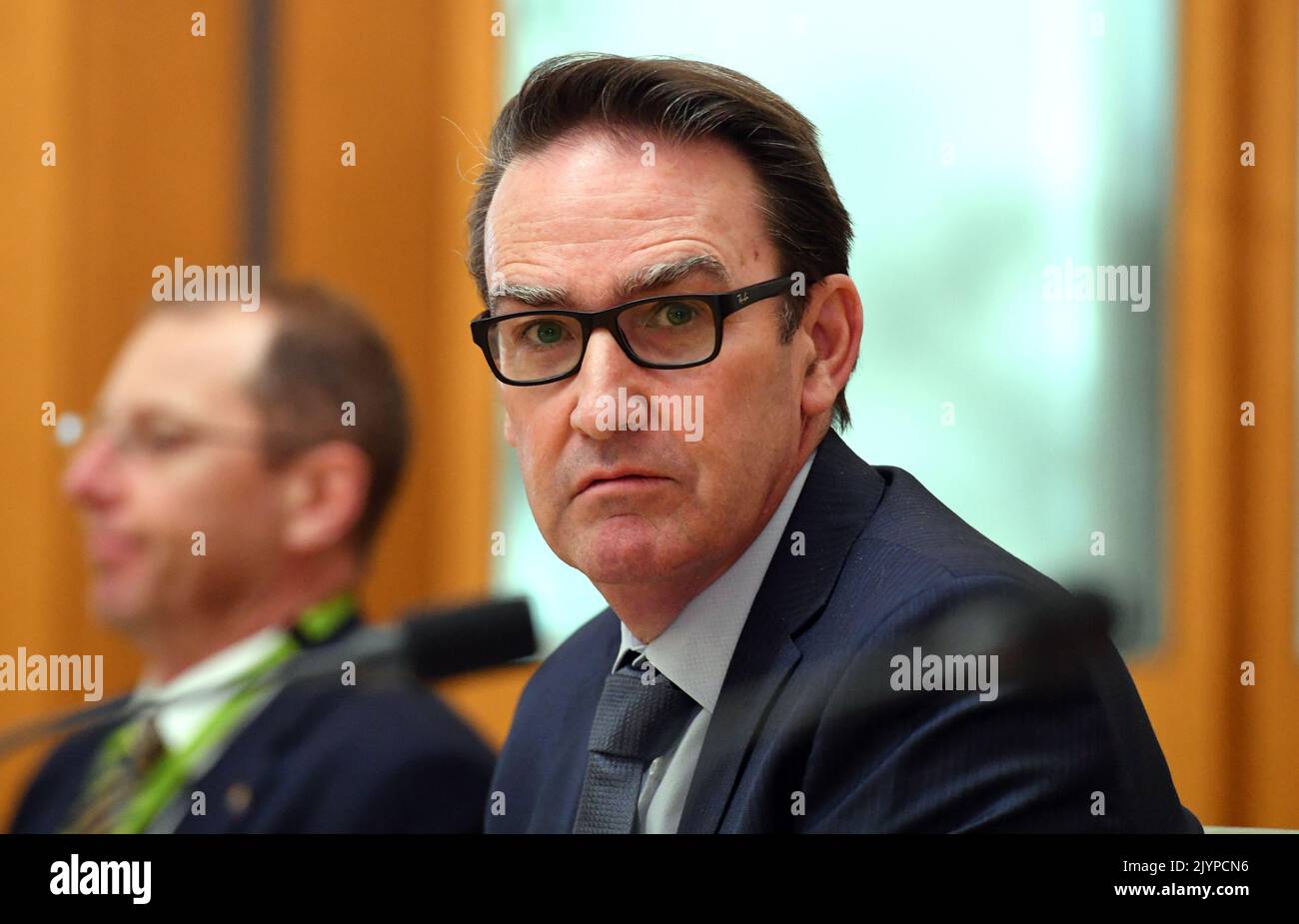 Secretary to the Treasury Dr Steven Kennedy during Senate Estimates at ...