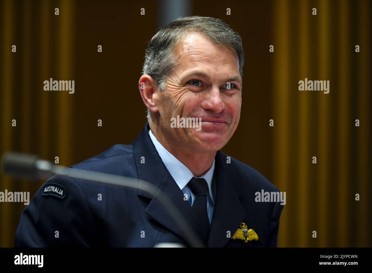Air Vice-Marshal Robert Chipman speaks during Senate Estimates at ...