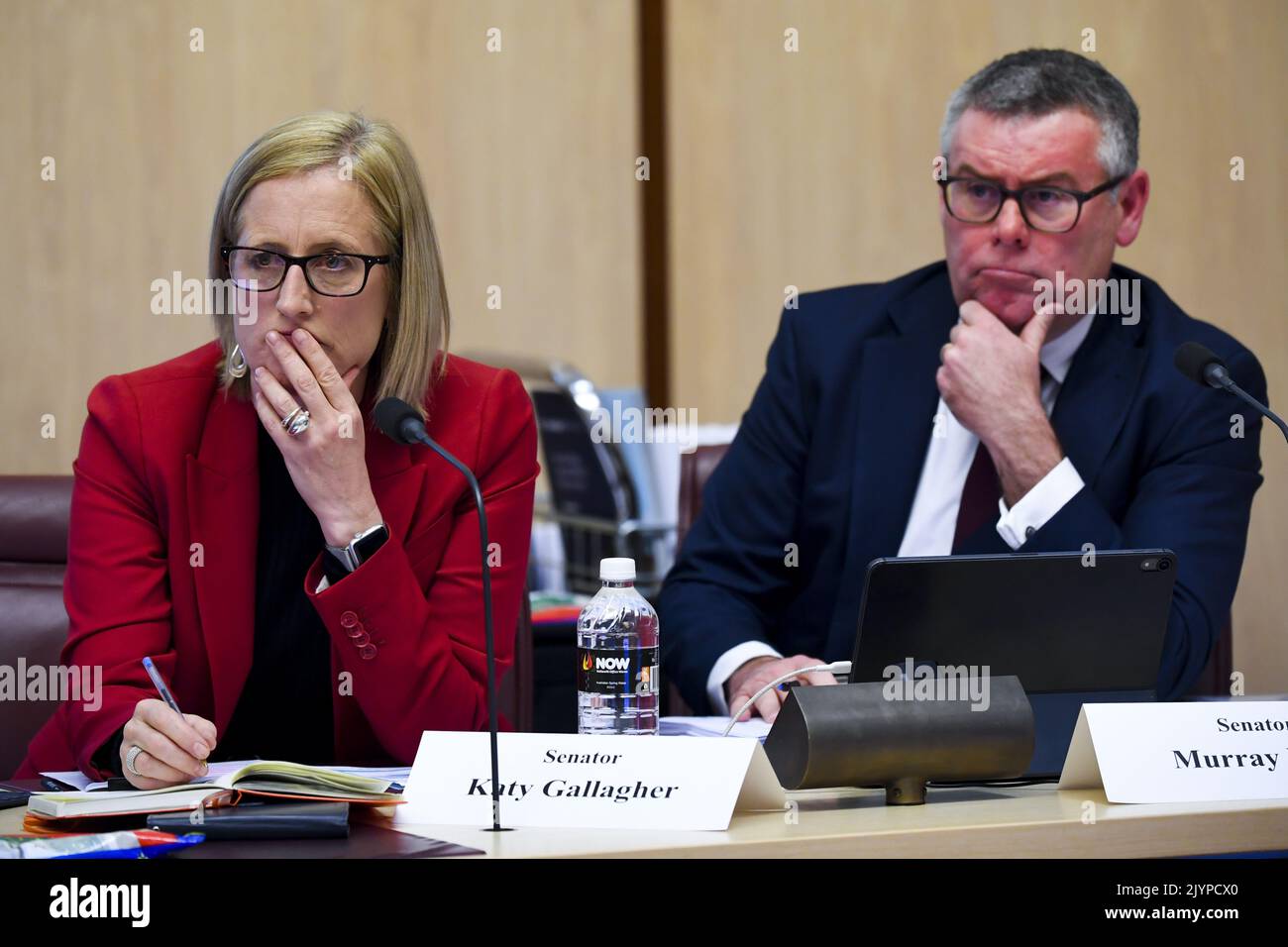 Labor Senator Katy Gallagher speaks during Senate Estimates at ...