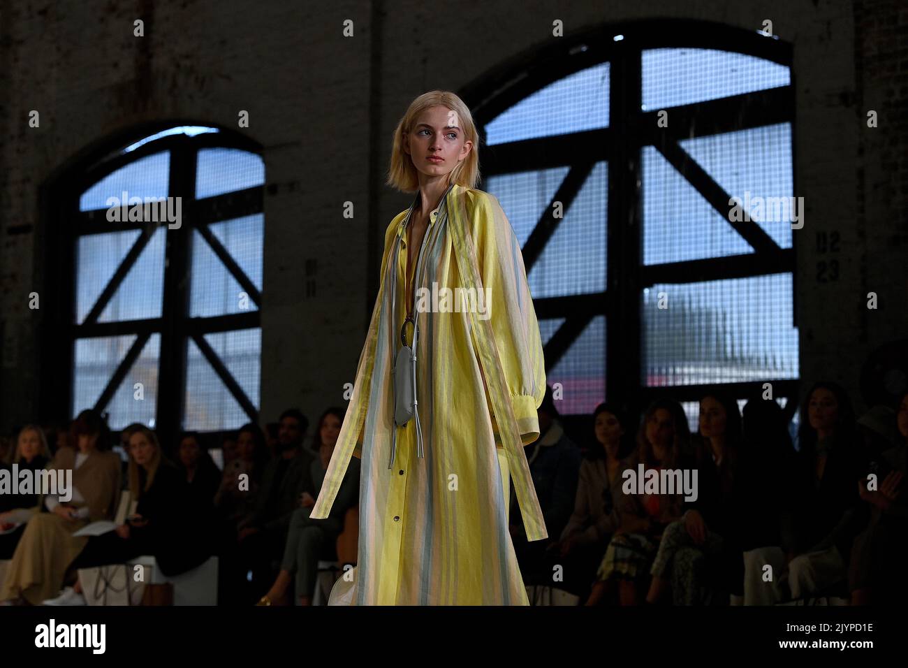 Models walk the runway during the Oroton show at Australian Fashion ...