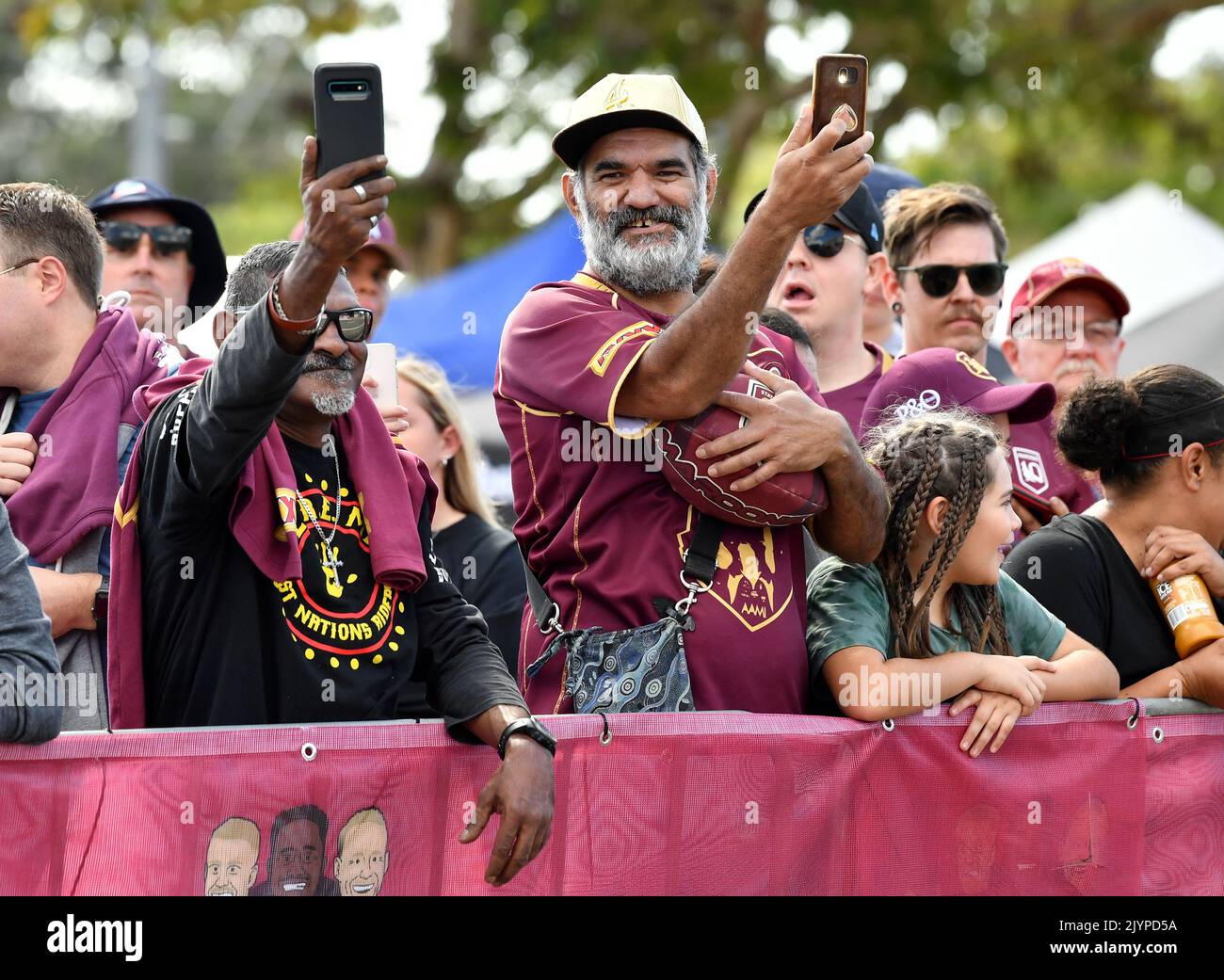 Fans are seen during the Queensland Maroons State of Origin fan day at ...
