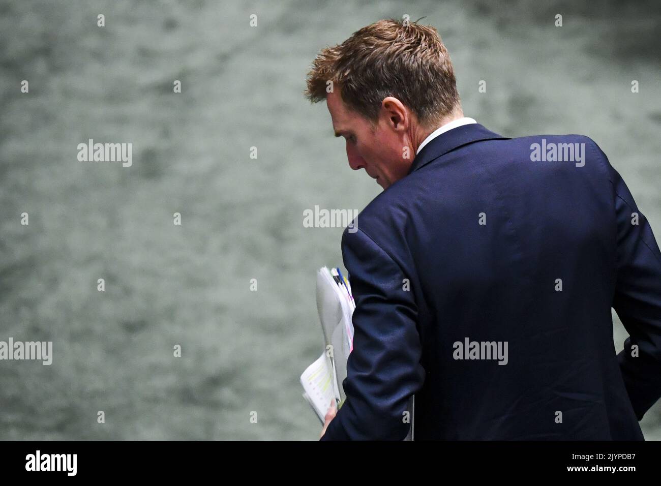 Australian Industry Minister Christian Porter leaves during House of ...