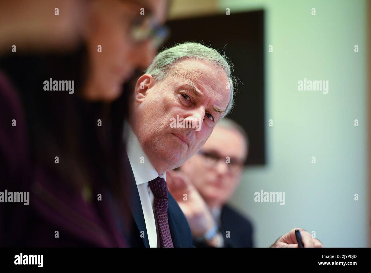 Minister for Aged Care Services Richard Colbeck during Senate Estimates ...
