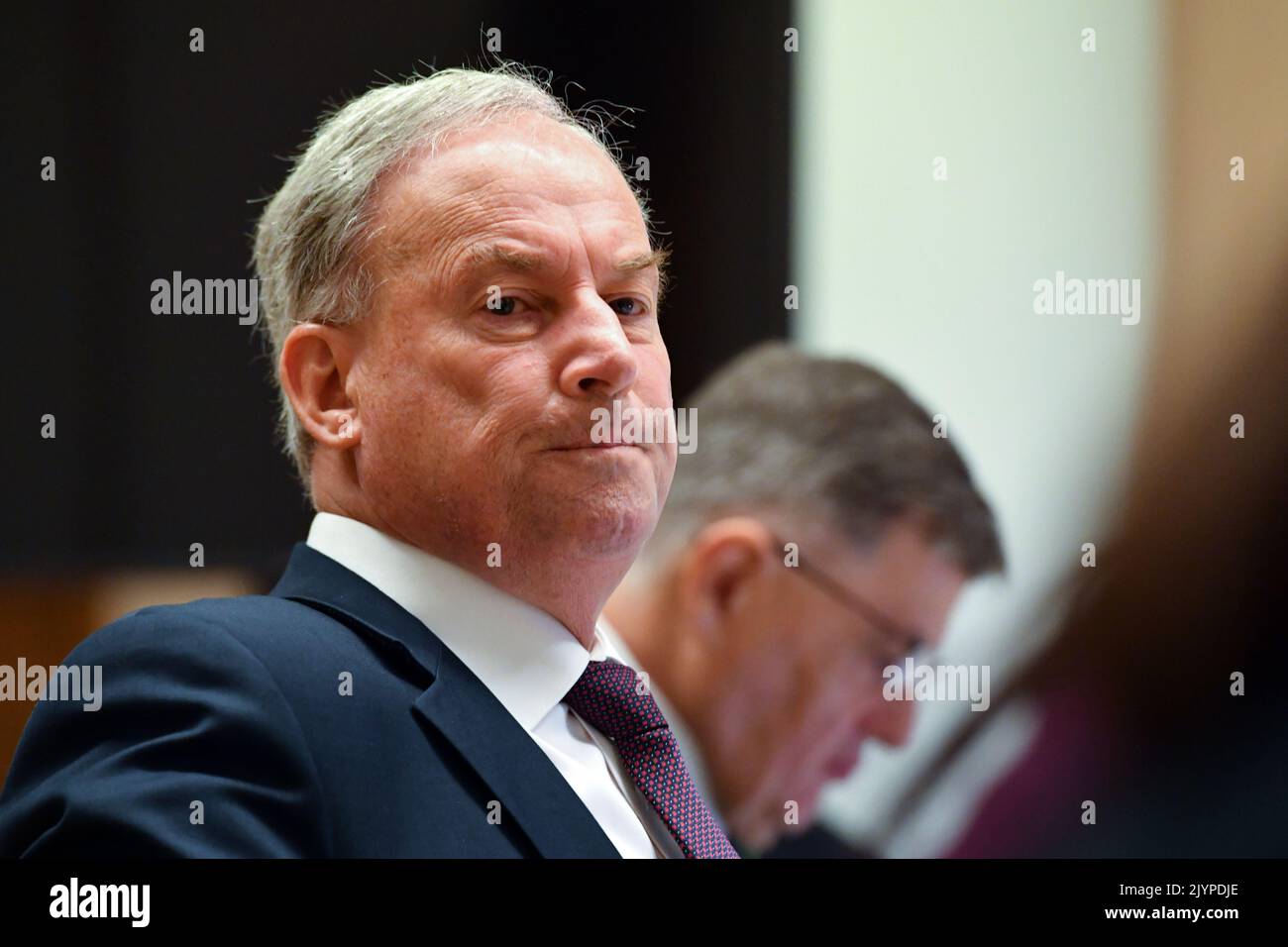 Minister for Aged Care Services Richard Colbeck during Senate Estimates ...