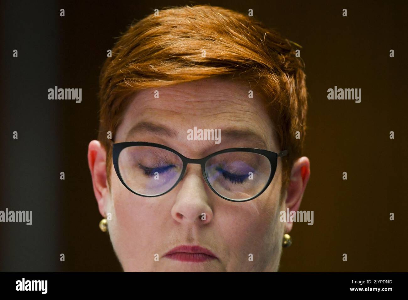 Australian Foreign Affairs Minister Marine Payne speaks during Senate ...