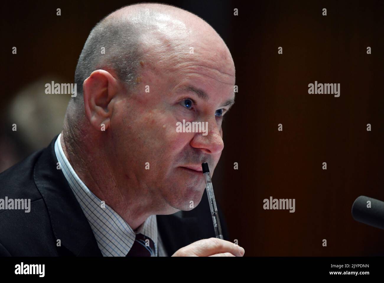 Department of Defence Secretary Greg Moriarty during Senate Estimates ...