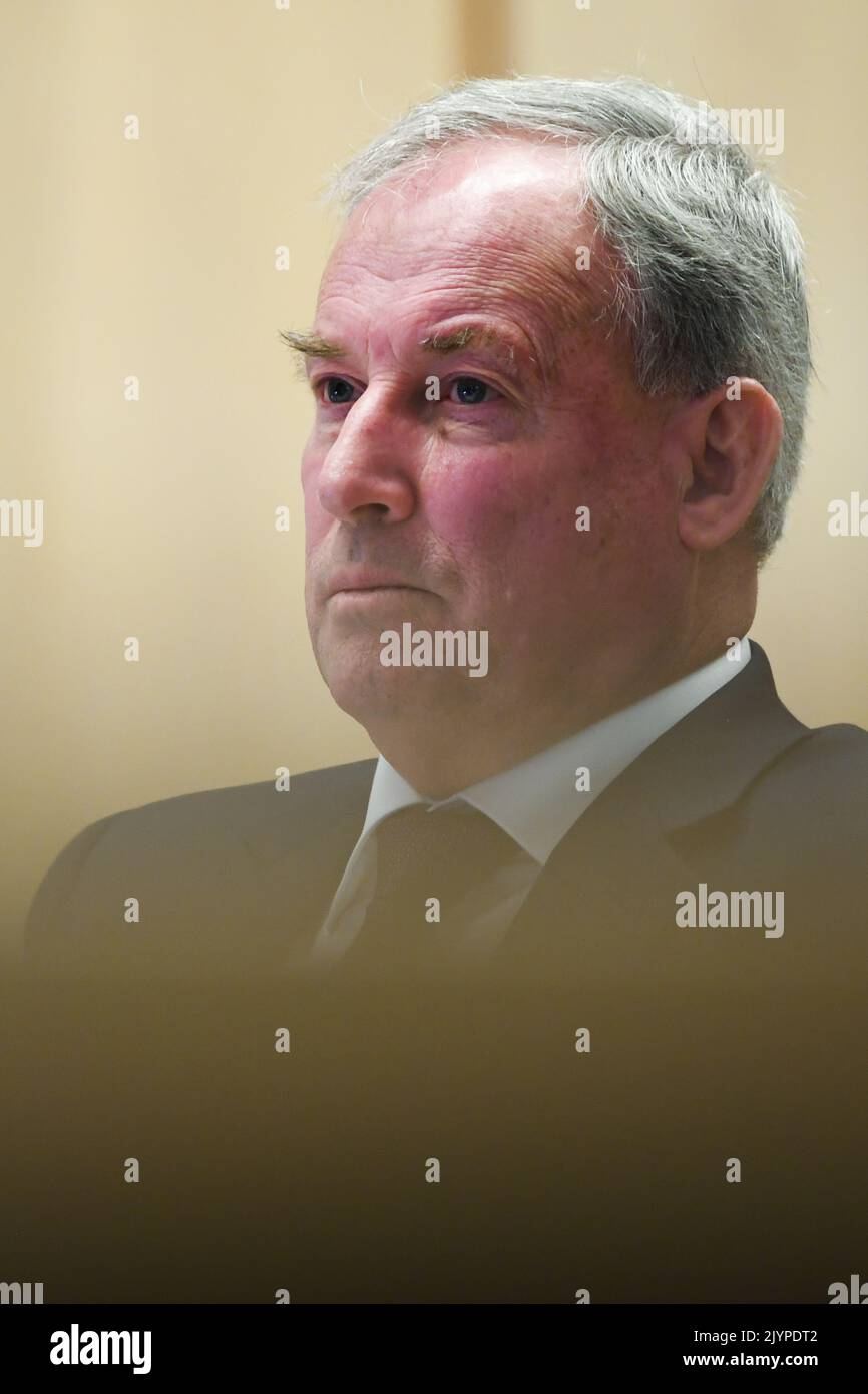 Australian Aged Care Minister Richard Colbeck speaks during Senate ...