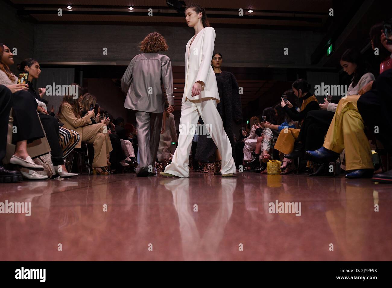 Models walk the runway during the Beare Park show at Australian Fashion ...